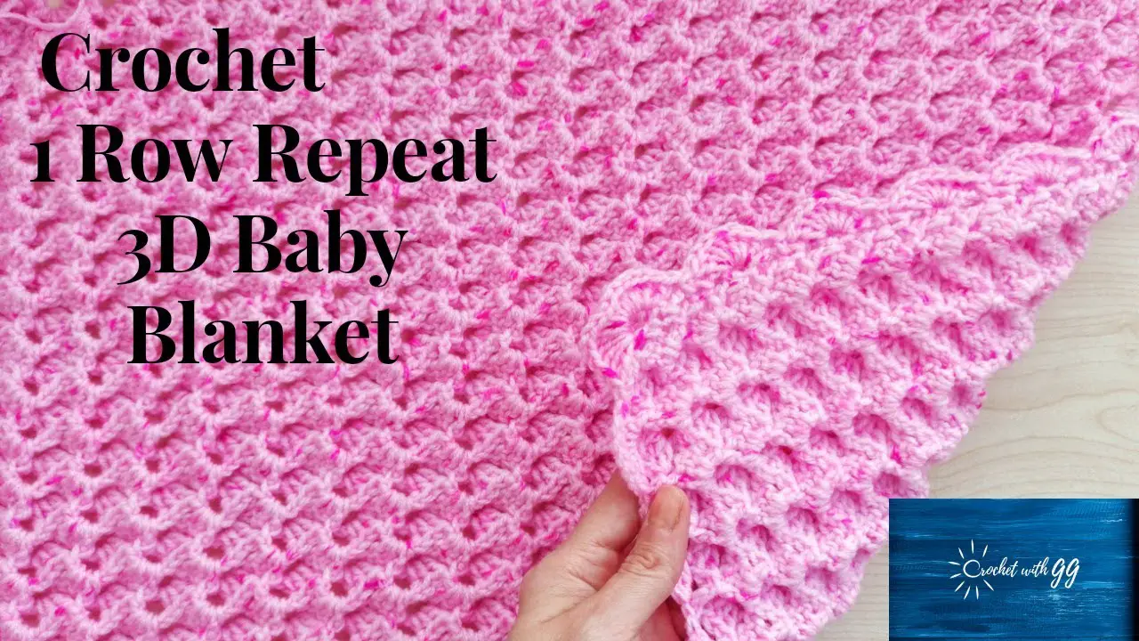 One Row Repeat Crochet Pattern- Easy Crochet Baby Blanket Tutorial ...