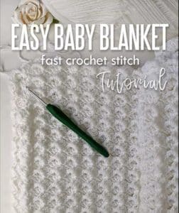 Ocean Waves Crochet Pattern- Easy One Row Repeat Baby Blanket