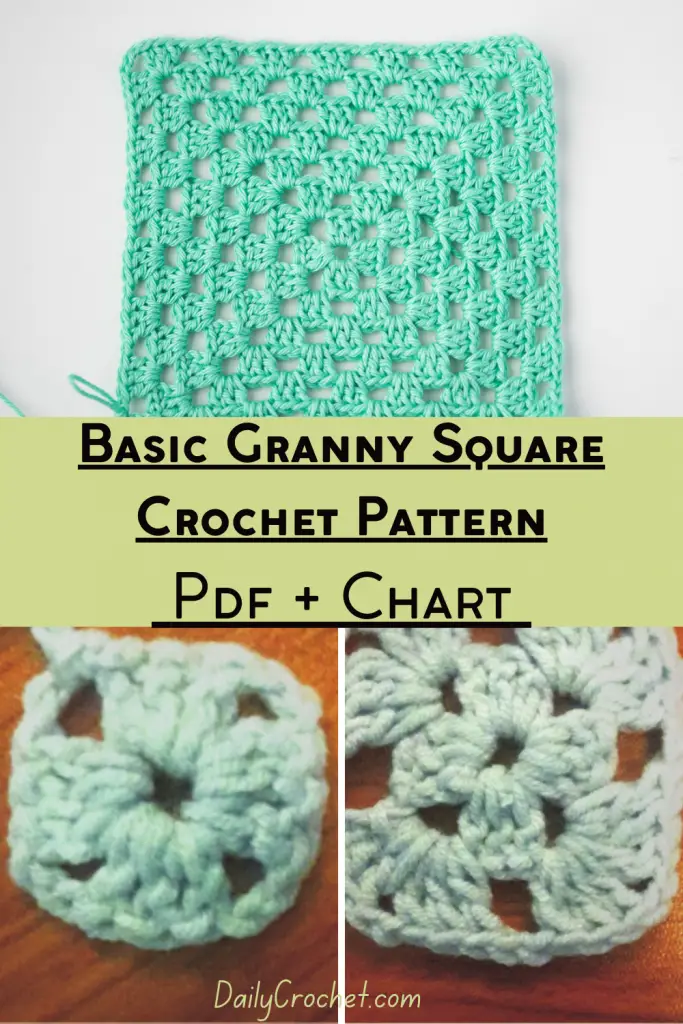 Basic Granny Square Crochet Pattern Pdf - Chart Included