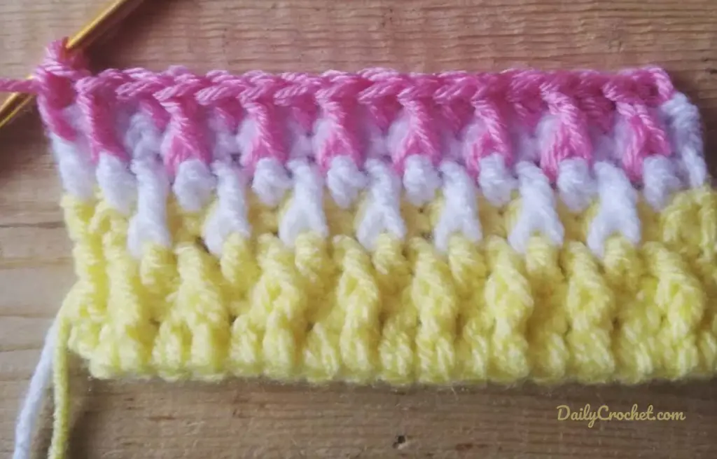 Beautiful Multicolor Crochet Stitch Pattern-Step By Step Photo Tutorial
