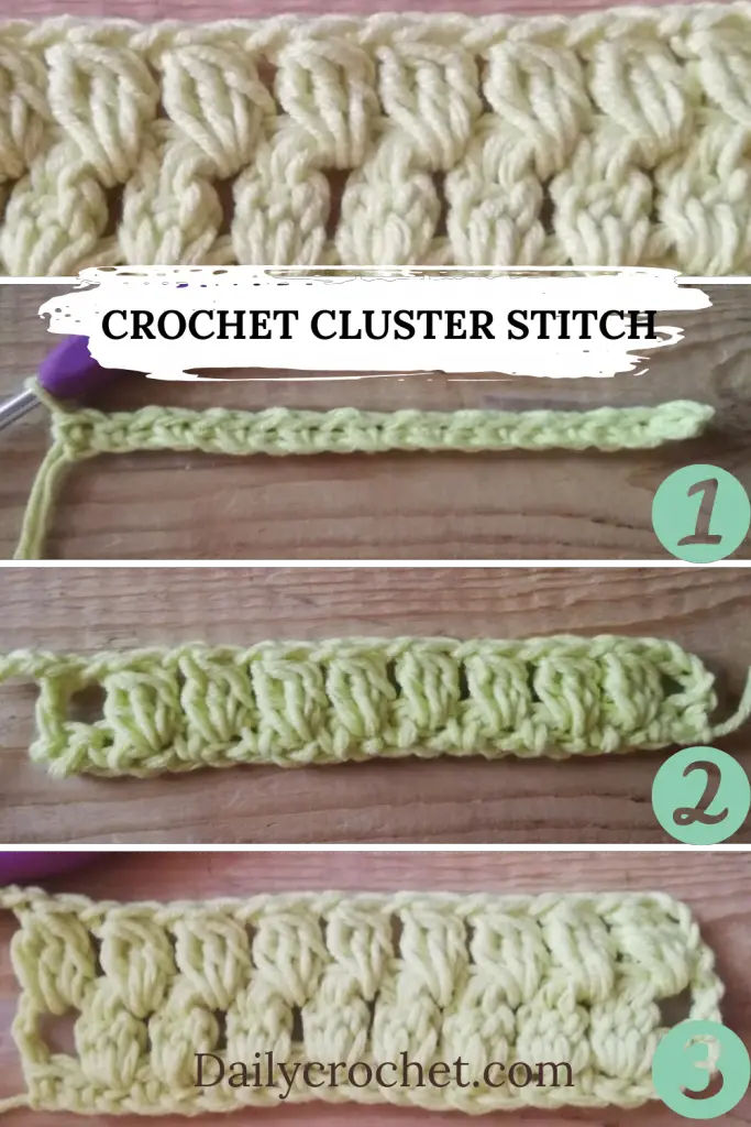 Cluster Stitch In Crochet: Step By Step Guide - Daily Crochet