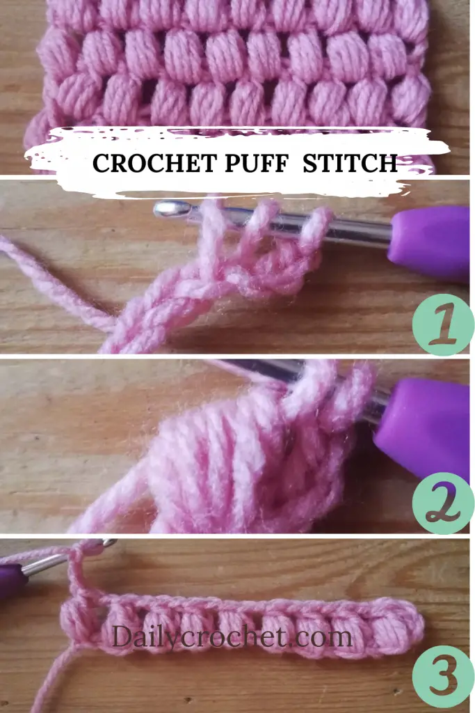 How To Crochet The Puff Stitch - Daily Crochet