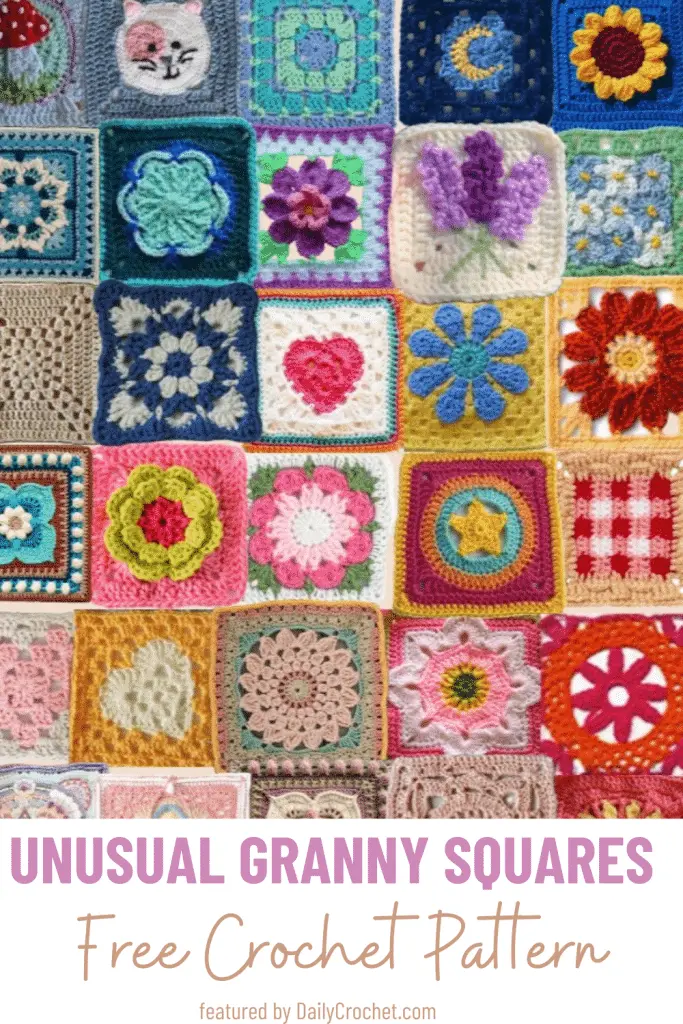Unusual Granny Square Crochet Patterns- Easy & Free - Daily Crochet