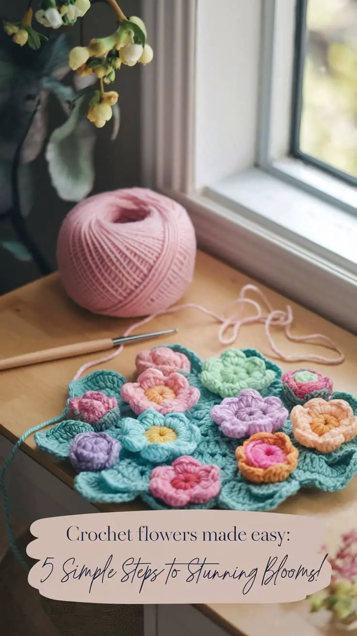 Crochet Flowers: How to Make Beautiful Blooms in 5 Easy Steps - Knit ...