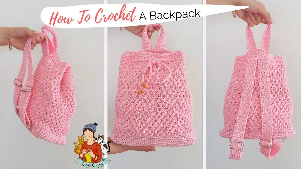 How To Crochet A Simple Chic Backpack With Straps/ DailyCrochet.com