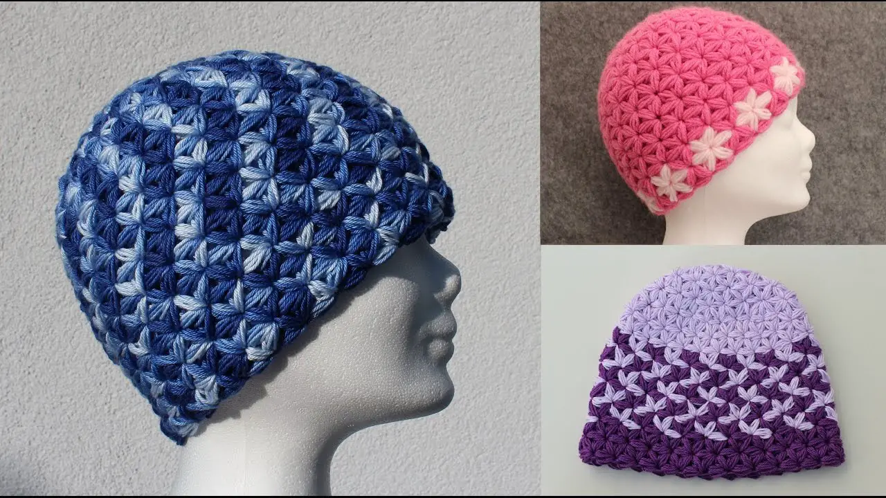 [Video Tutorial] Warm, Soft & Cuddly Triangle Star Stitch Hat - Knit ...