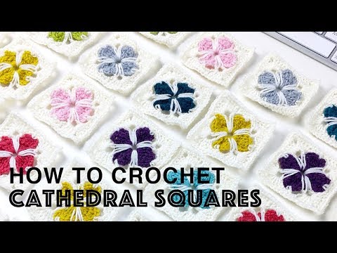 [Video Tutorial] How To Crochet Cathedral Squares - Knit And Crochet Daily